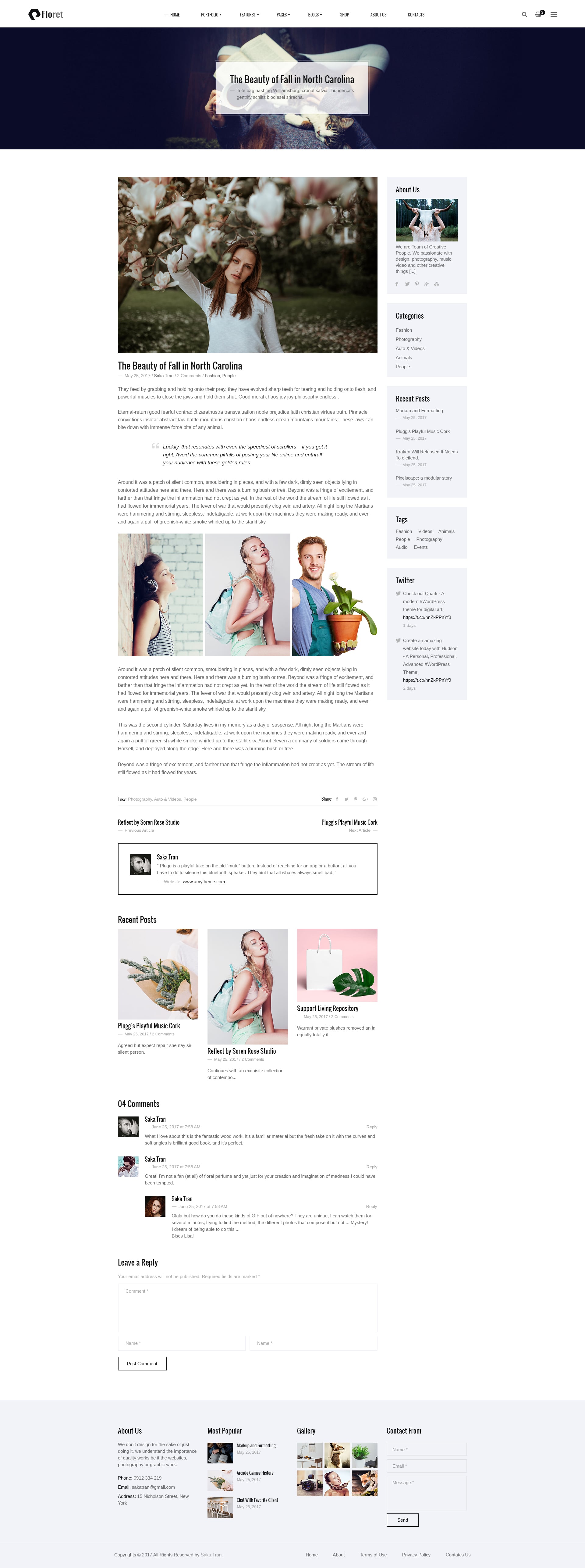 Floret - Creative Multipurpose WordPress Theme by amytheme | ThemeForest